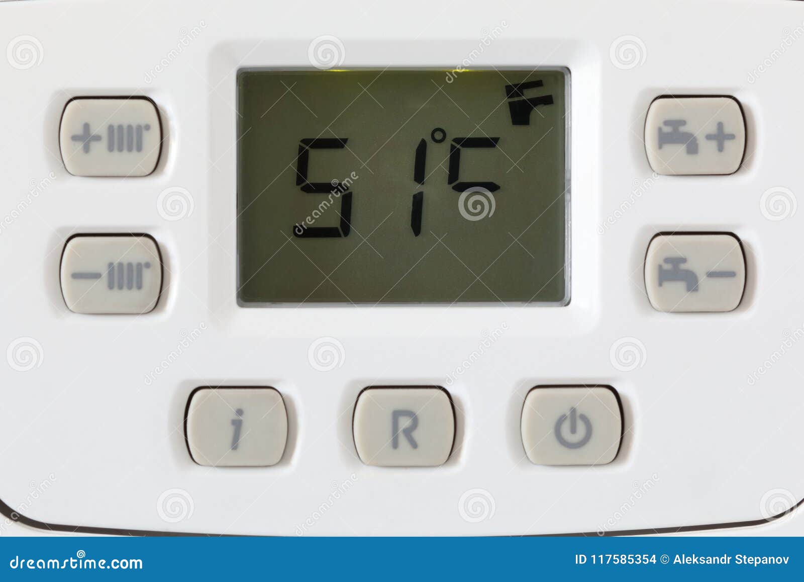 LCD and Control Panel of Gas Boiler Stock Photo - Image of control ...