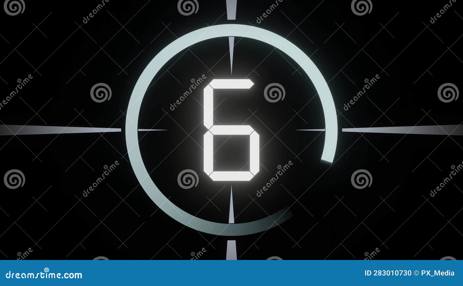 LCD Countdown Numbers from 10 To 1 on Black Background Stock Footage ...