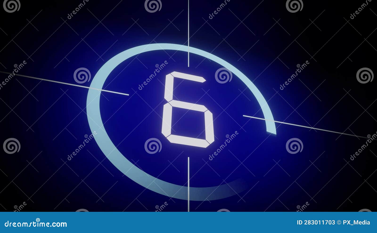 LCD Countdown Numbers from 10 To 1 on Blue Background Stock Video ...