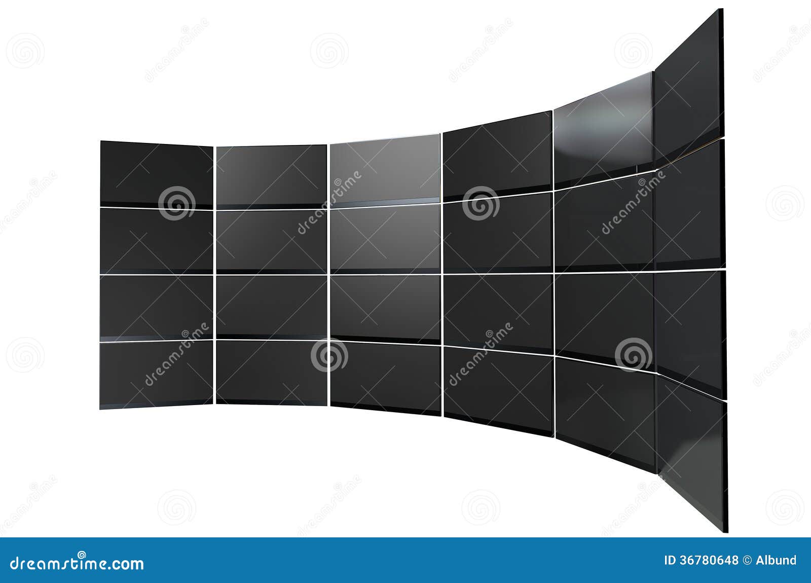 LCD Curved Screen Collection Stock Illustration - Illustration of gloss ...
