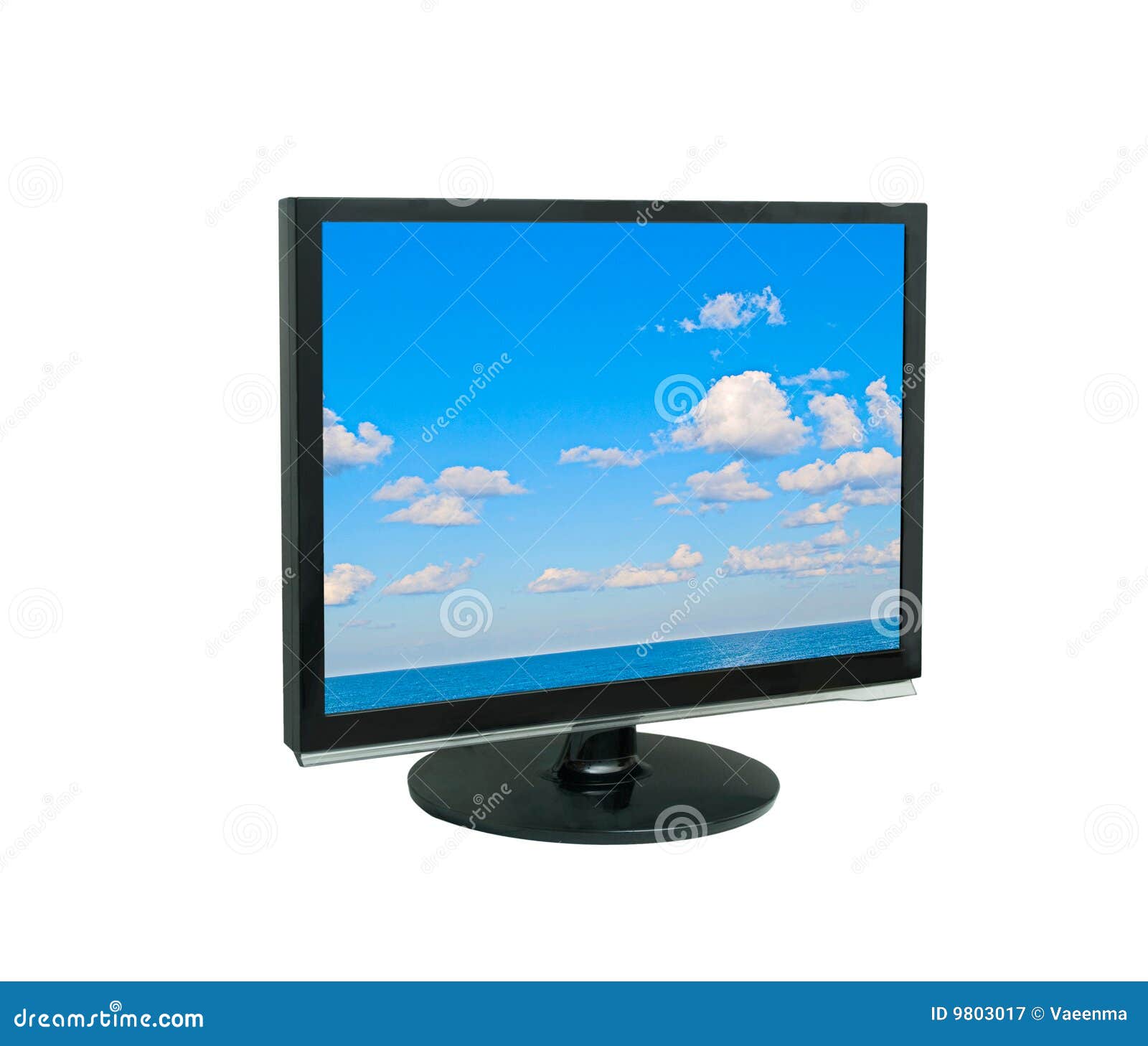 LCD Display Showing Cloudy Sky Stock Image - Image of liquid, closeup ...