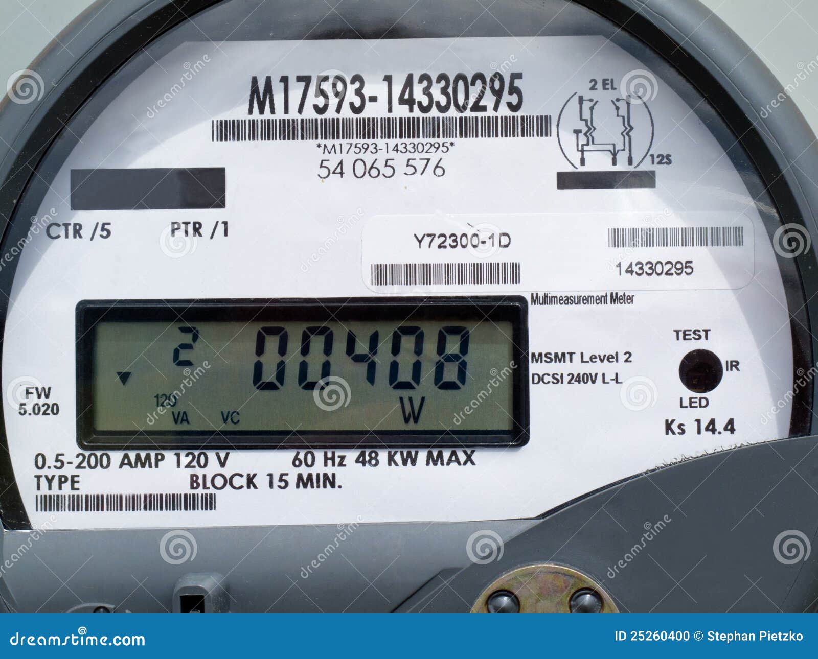 LCD Display Of Smart Grid Power Supply Meter Royalty-Free Stock Image ...