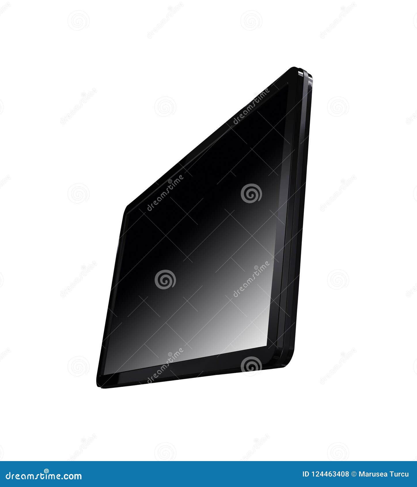 LCD flat-screen TV stock photo. Image of isolated, wide - 124463408