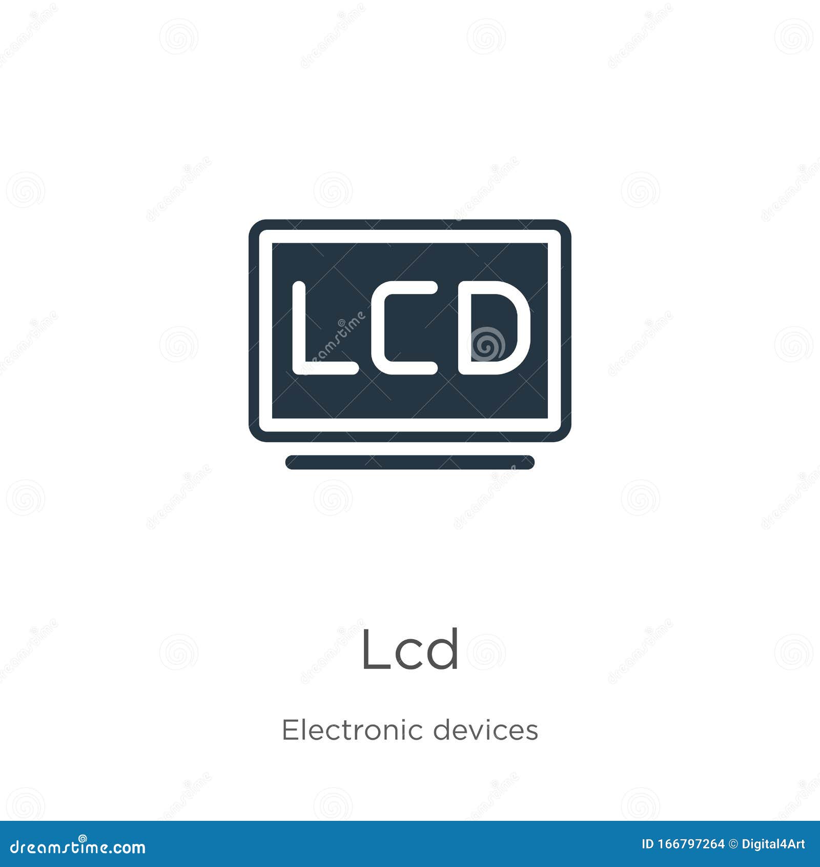 Lcd Icon Vector. Trendy Flat Lcd Icon from Electronic Devices ...