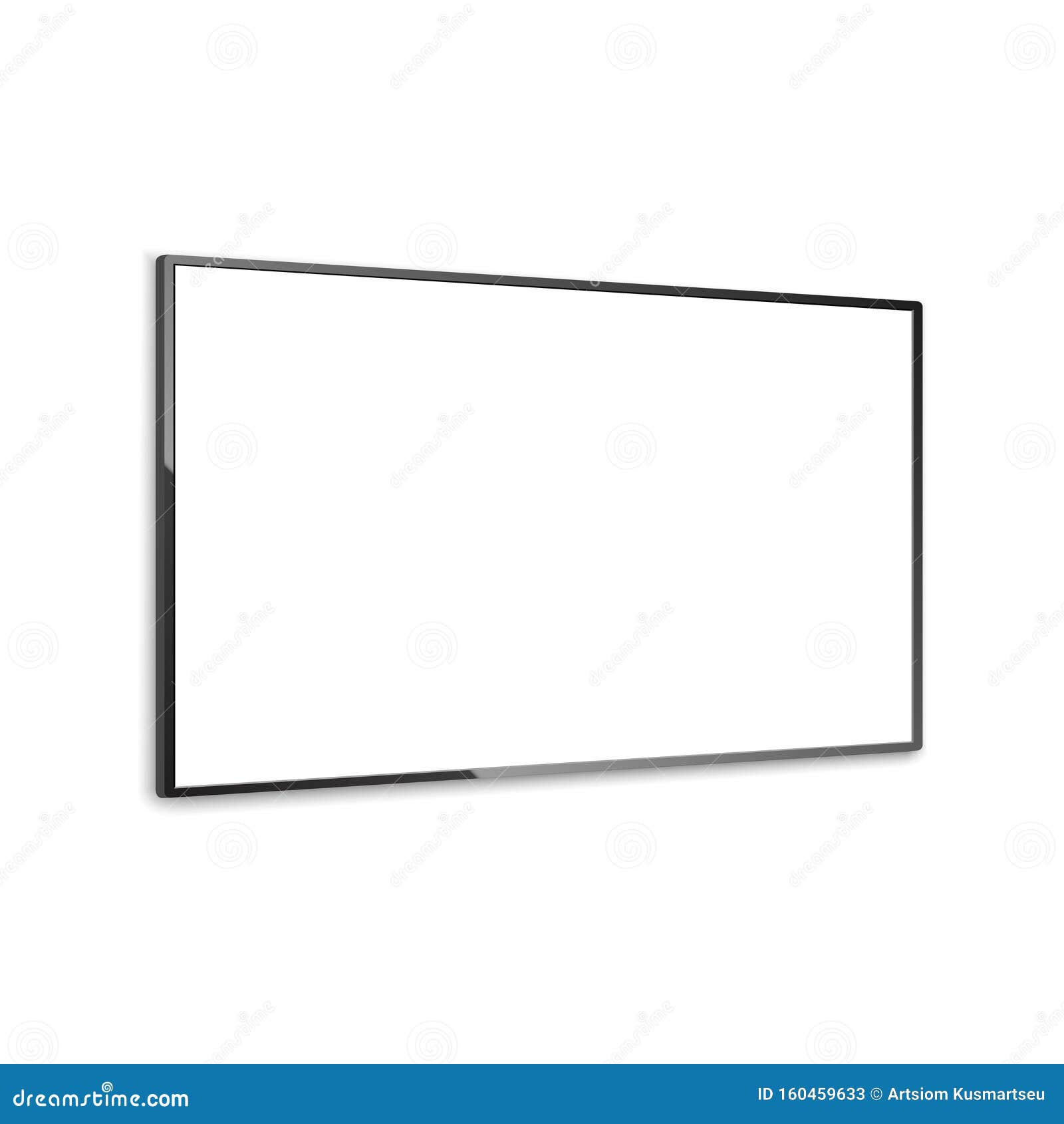 LCD or LED tv screen stock vector. Illustration of television - 160459633