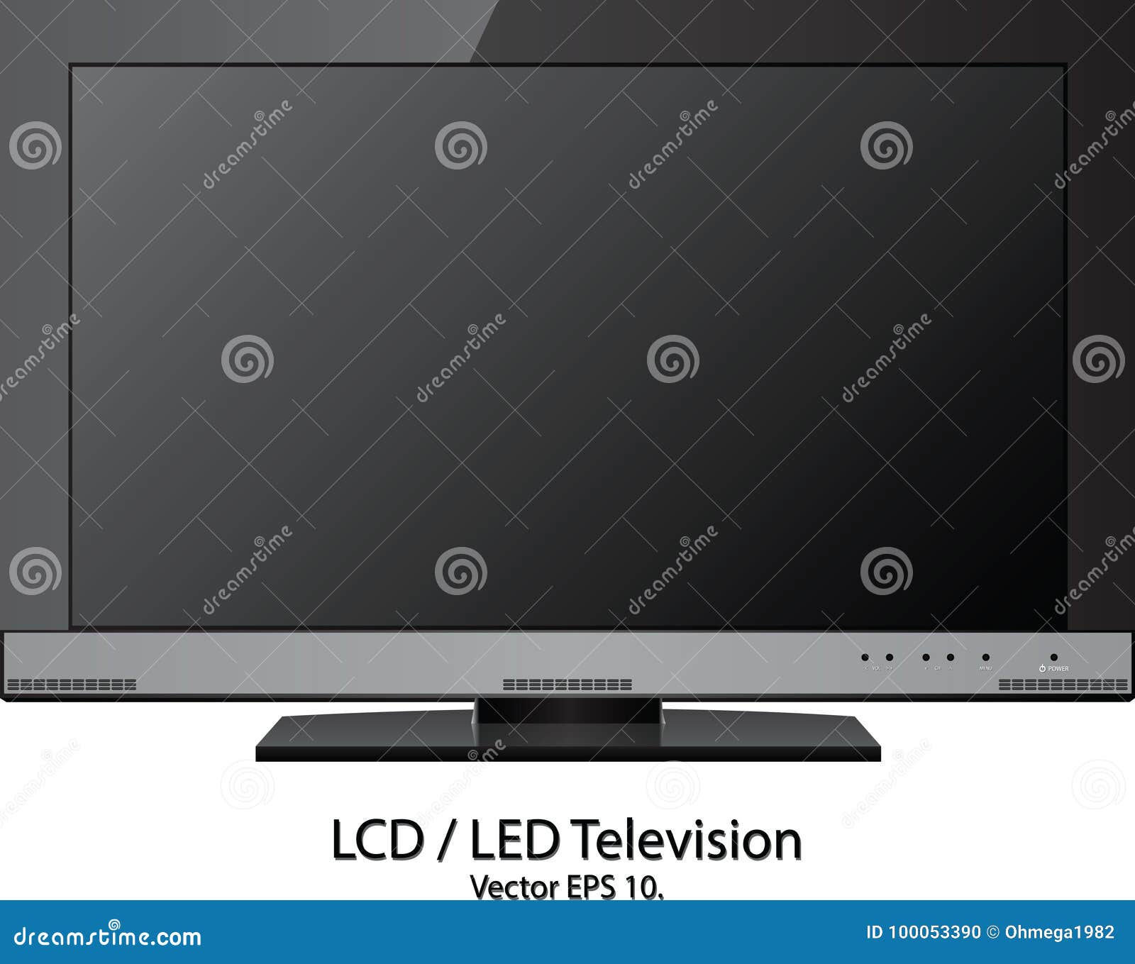 LCD / LED TV Vector Illustration Stock Vector - Illustration of light ...