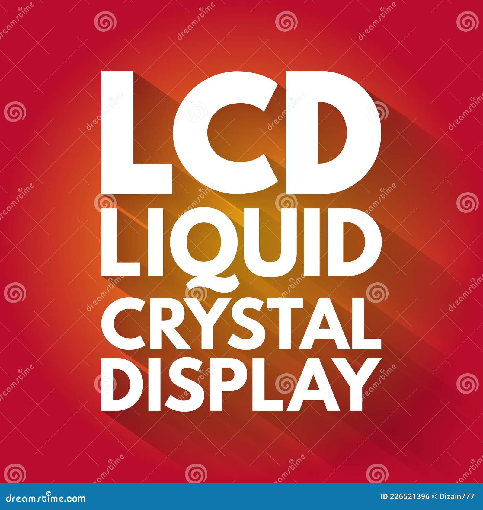 LCD - Liquid Crystal Display Acronym, Technology Concept Background ...
