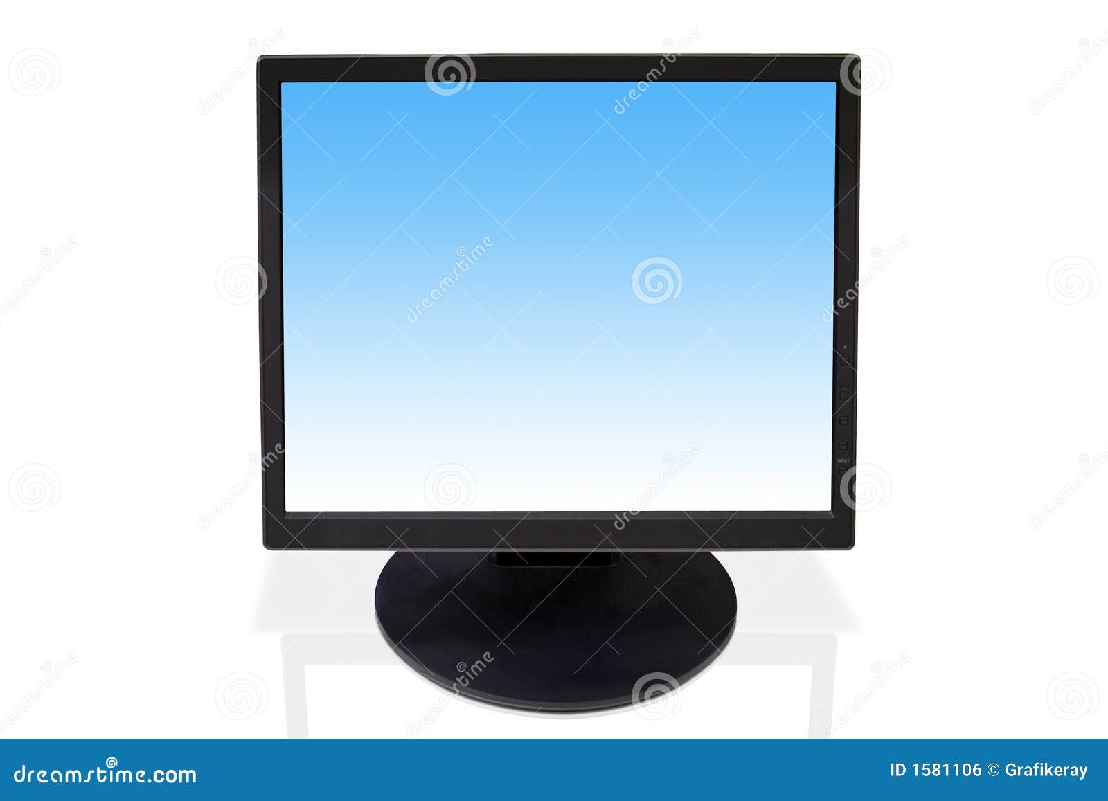 Lcd monitor stock illustration. Illustration of electronic - 1581106