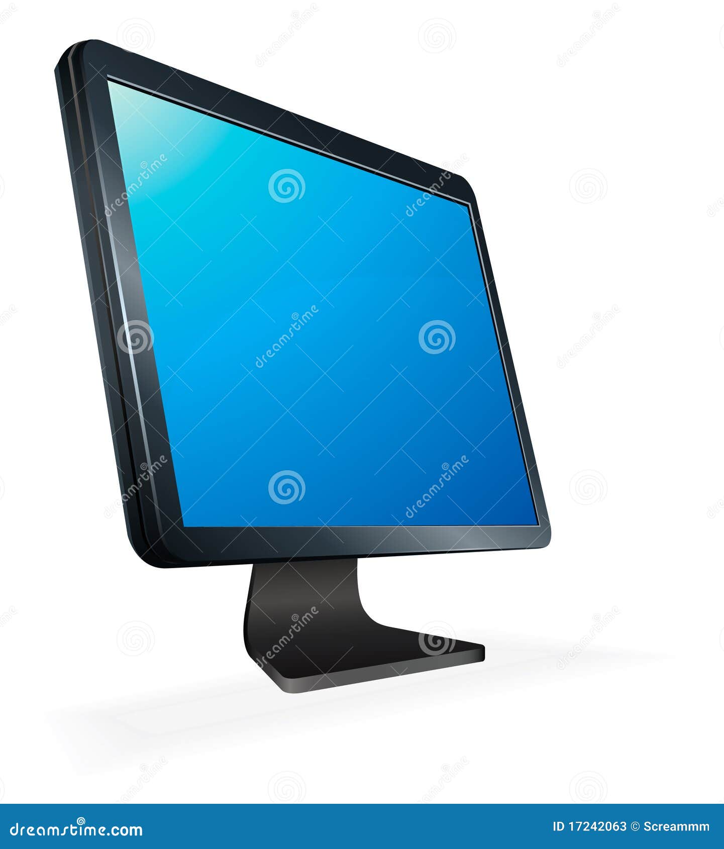 Lcd Monitor stock illustration. Illustration of crystal - 17242063