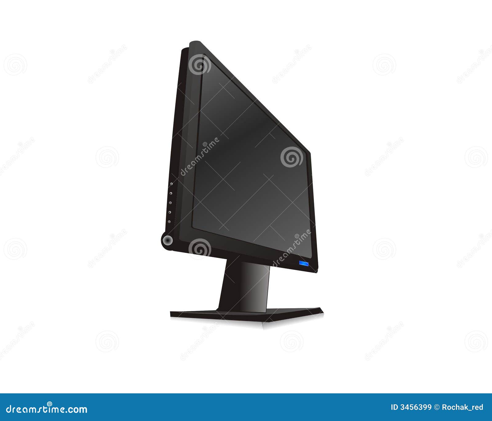 LCD monitor stock illustration. Illustration of computer - 3456399