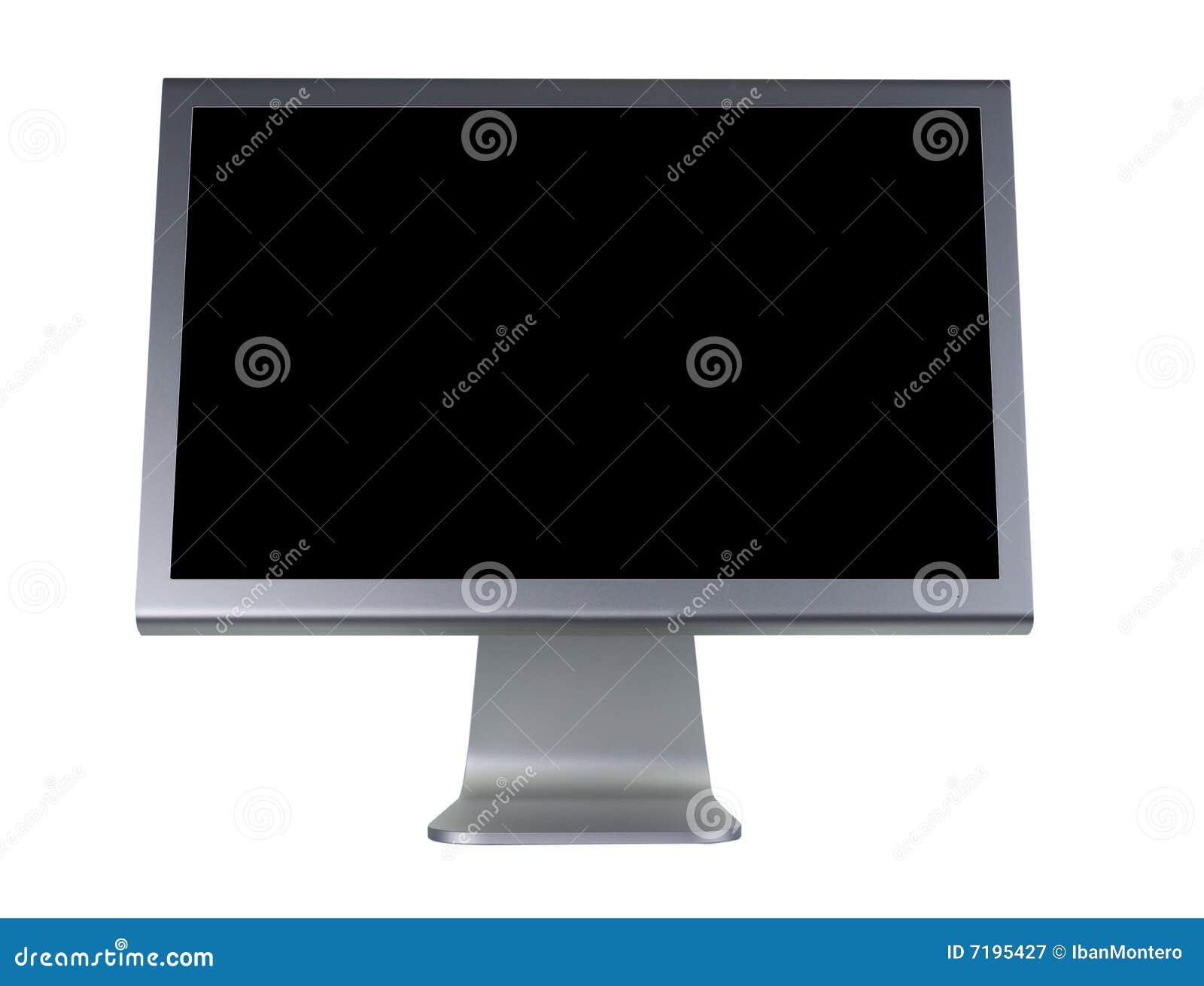 Lcd monitor flat screen stock image. Image of panel, thin - 7195427