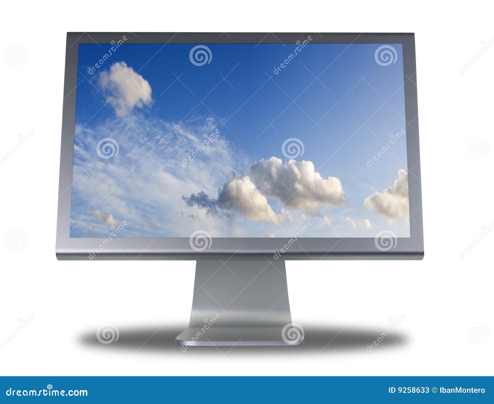 Lcd monitor flat screen stock image. Image of background - 9258633