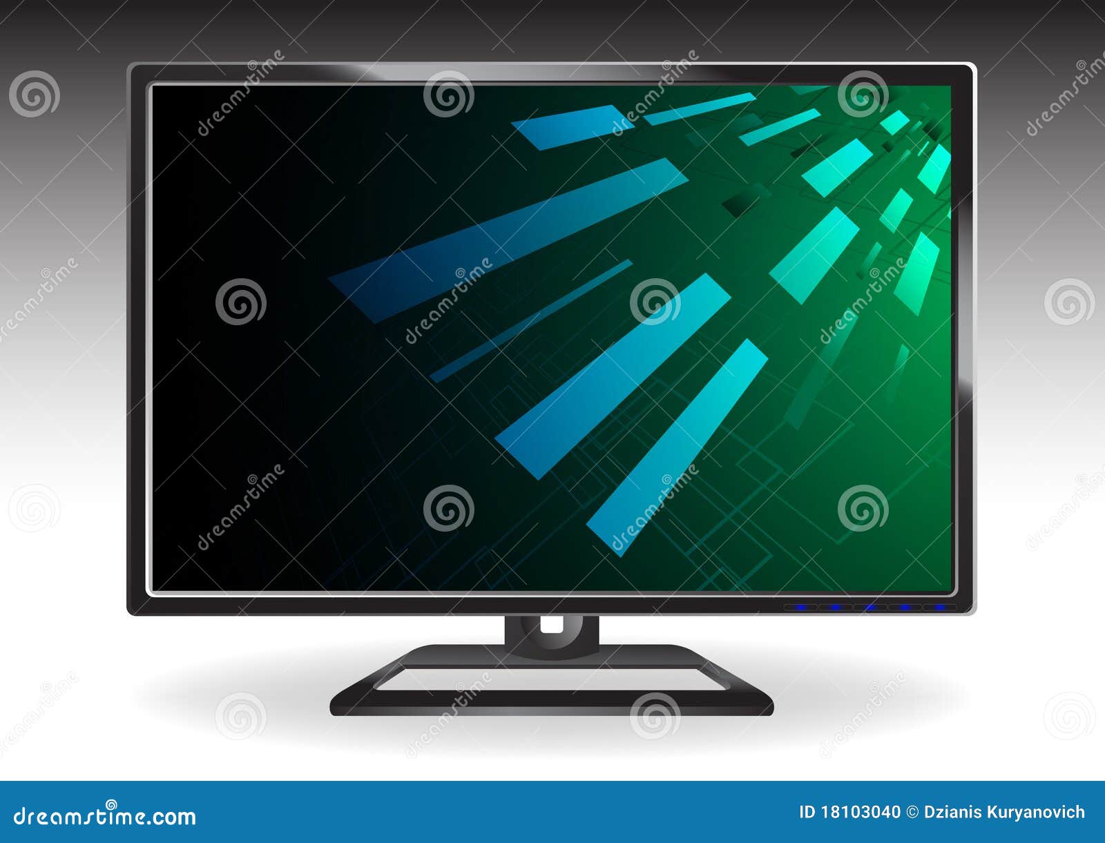 LCD monitor - illustration stock vector. Illustration of entertainment ...