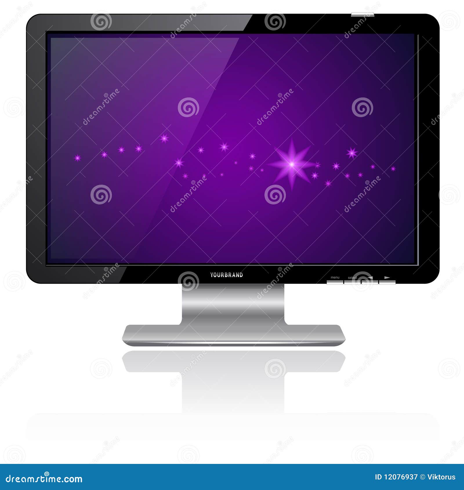 LCD Monitor Purple stock vector. Illustration of resolution - 12076937