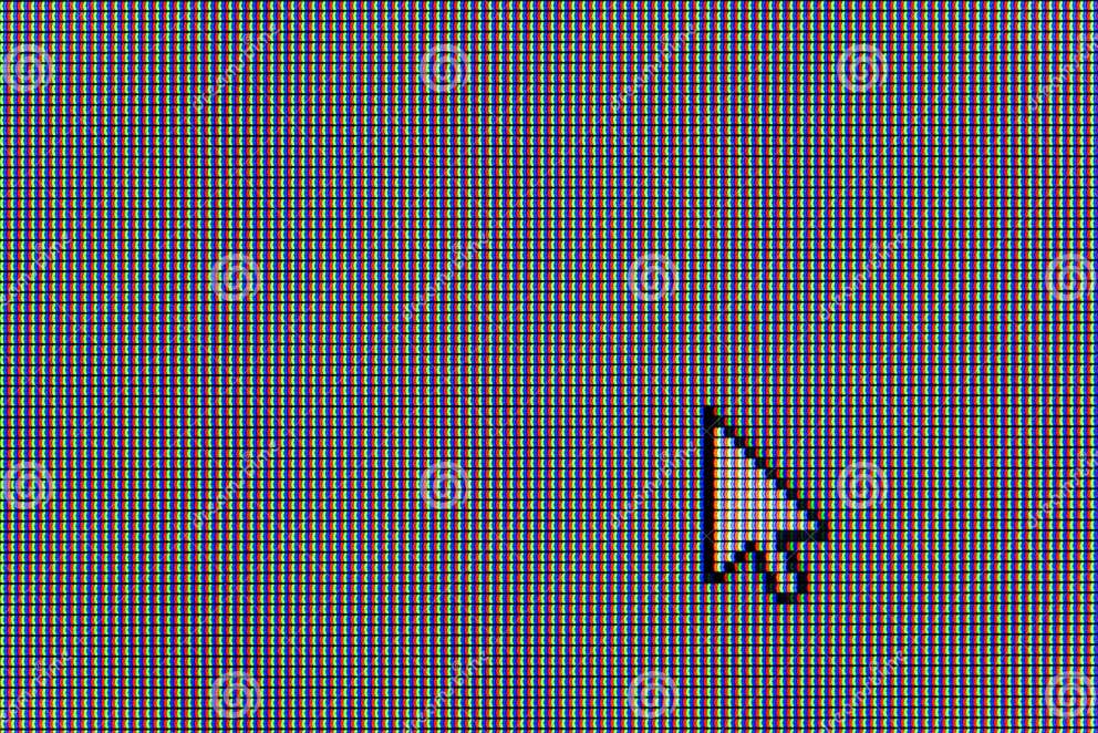 LCD with mouse pointer. stock image. Image of name, graphic - 33104395