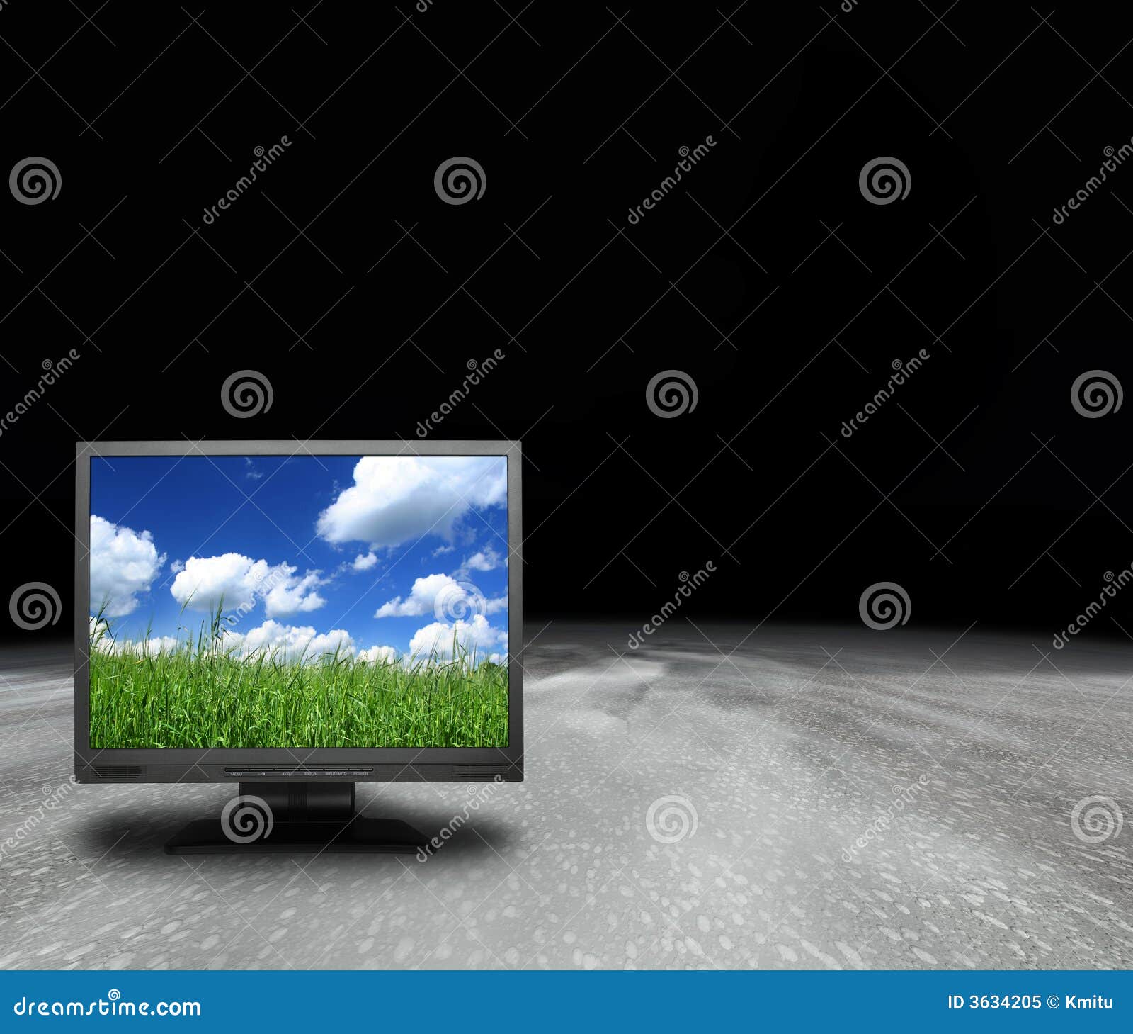 Lcd Screen on an Abstract Planet Stock Illustration - Illustration of ...