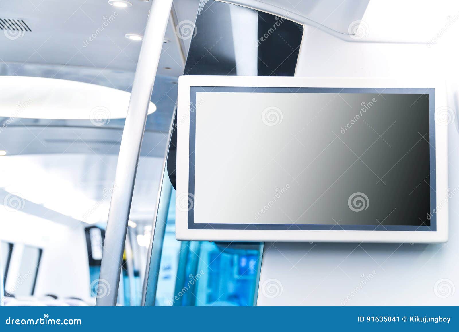 LCD Screen Announcement in Public Transportation Stock Image - Image of ...