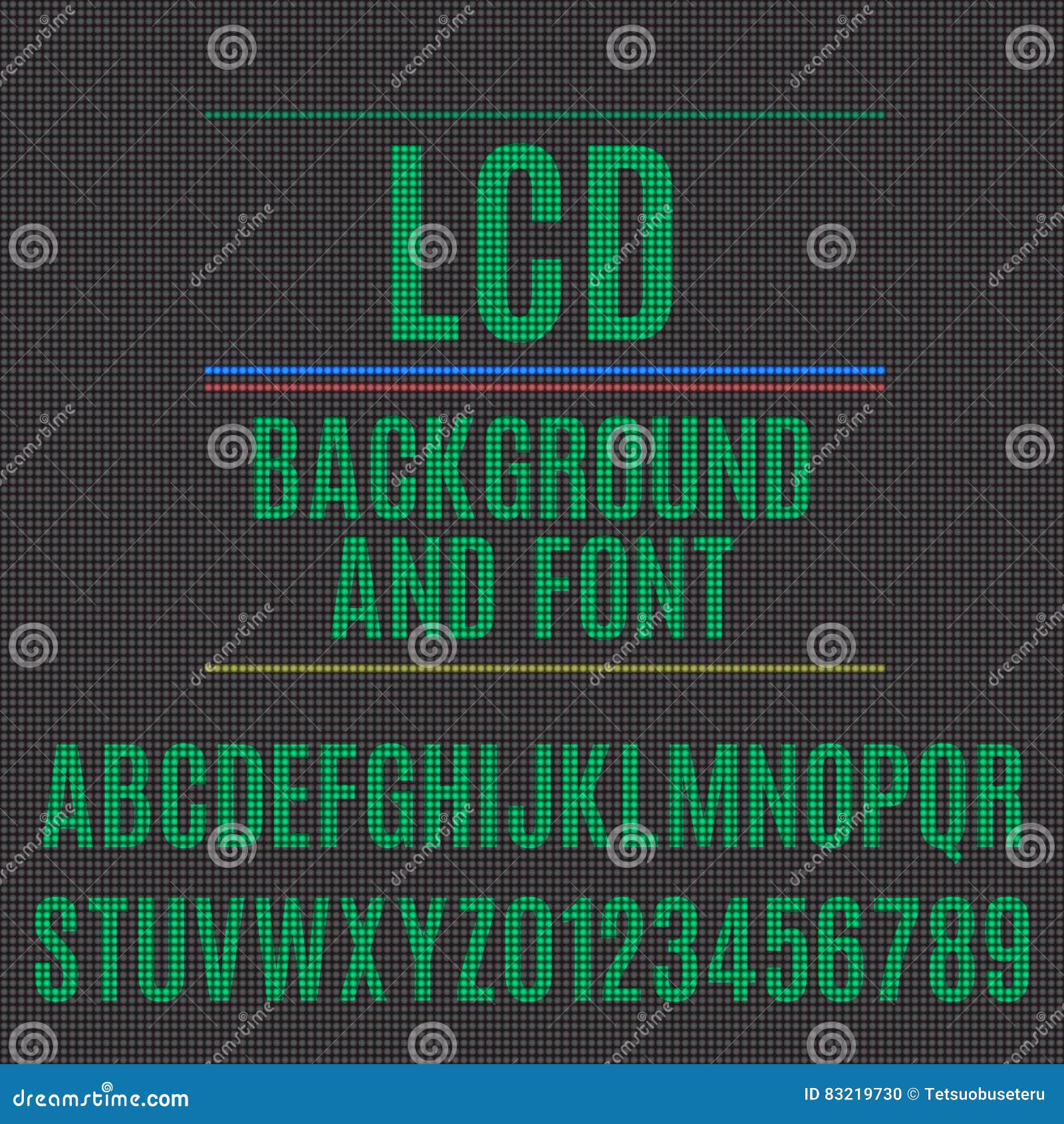 LCD screen stock vector. Illustration of digitally, number - 83219730