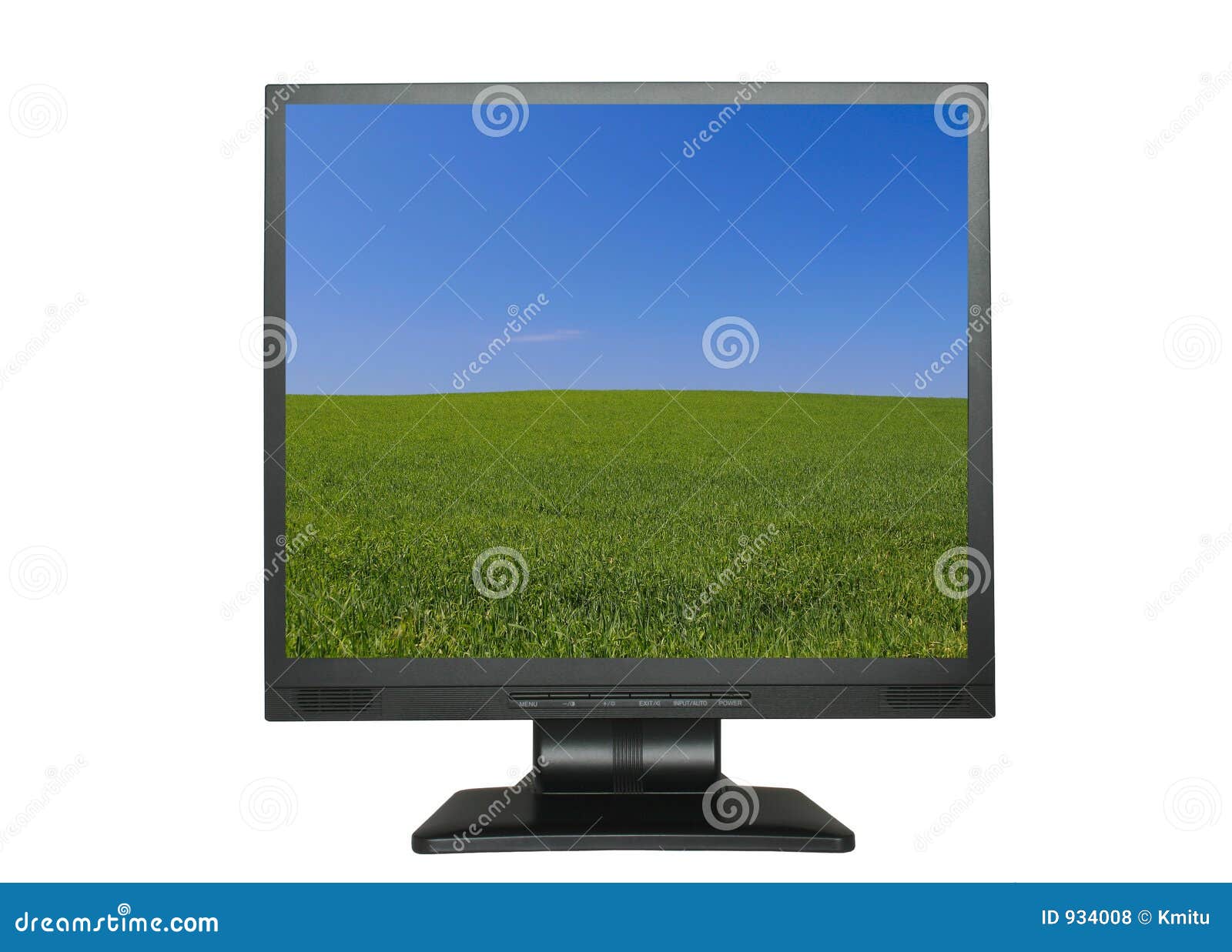 LCD Screen with Beautiful Wallpaper Stock Photo - Image of enviroment ...