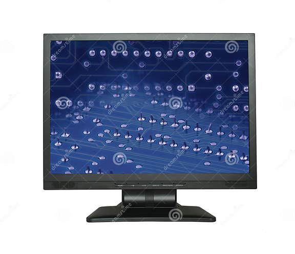 LCD Screen with Electronic Wallpaper Stock Image - Image of personal ...