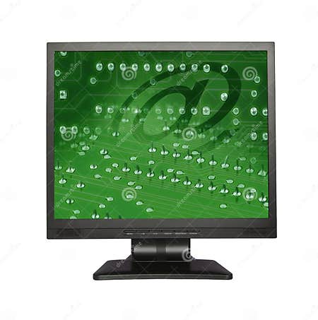 LCD Screen with Electronic Wallpaper #2 Stock Image - Image of frame ...