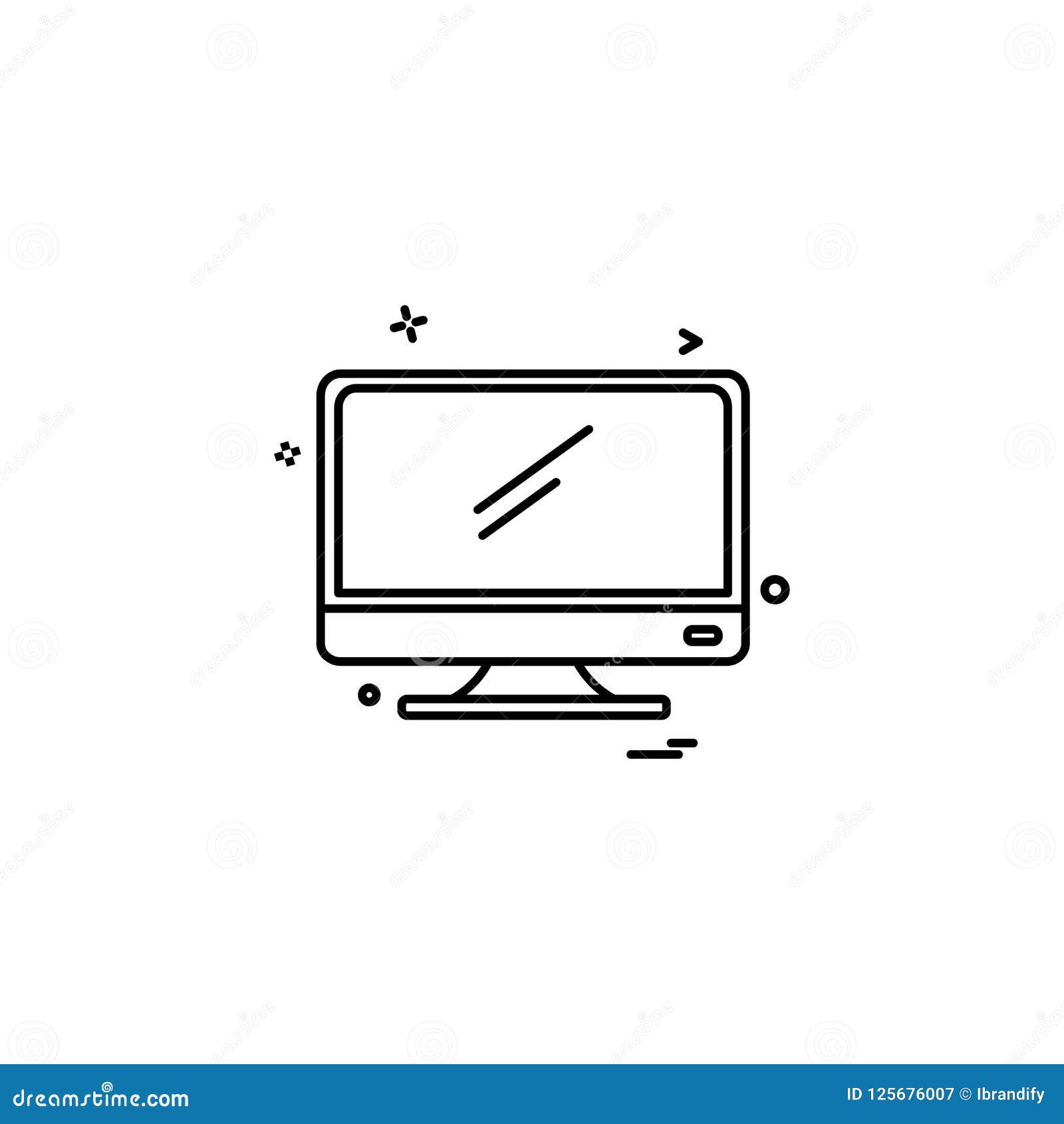 Lcd screen icon vector stock vector. Illustration of symbol - 125676007