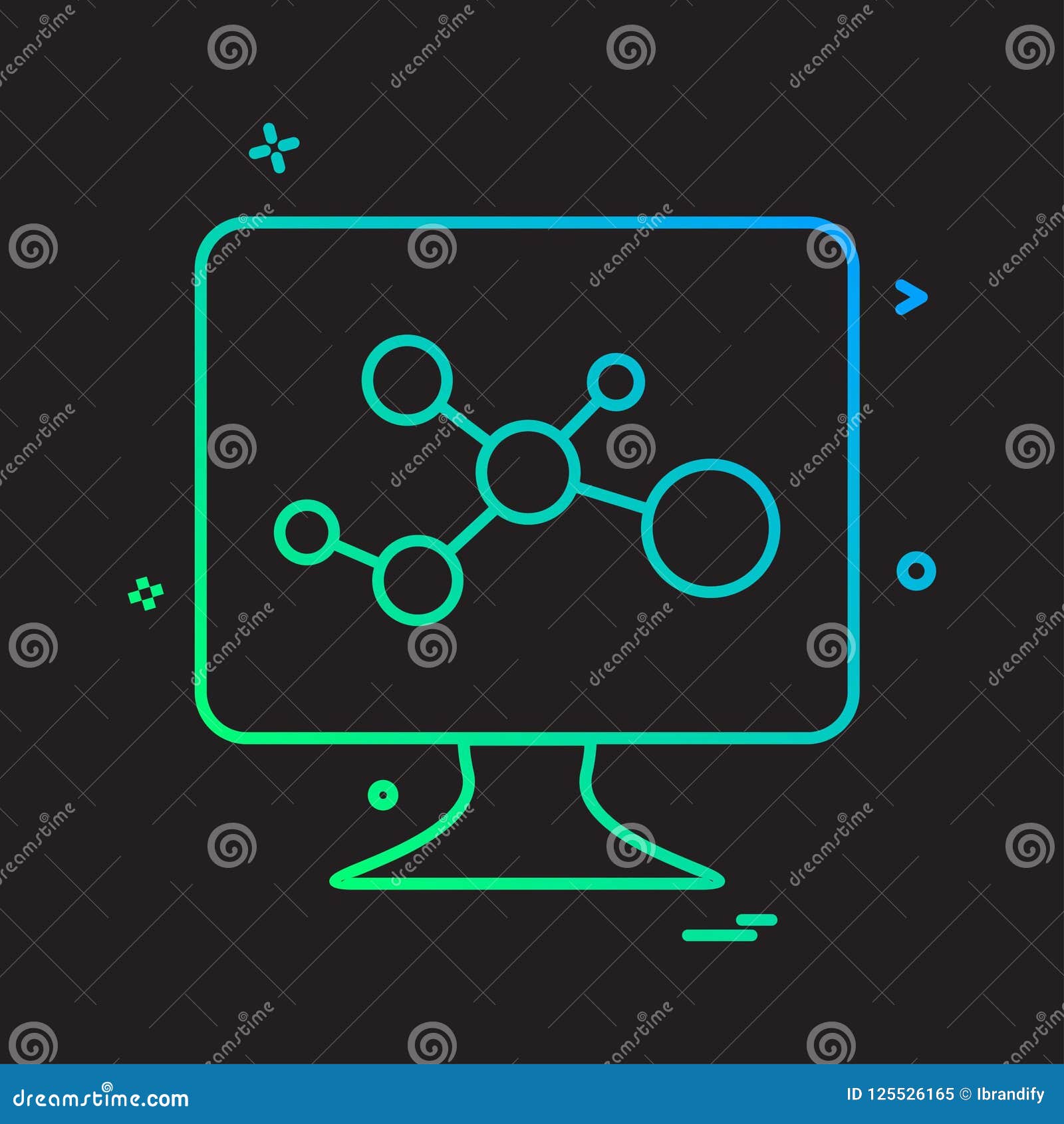 Lcd Screen Molecules Icon Vector Stock Vector - Illustration of speech ...