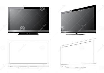 LCD TV stock vector. Illustration of modern, generic - 14173416