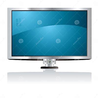 LCD tv blue stock vector. Illustration of screen, hdtv - 4834471