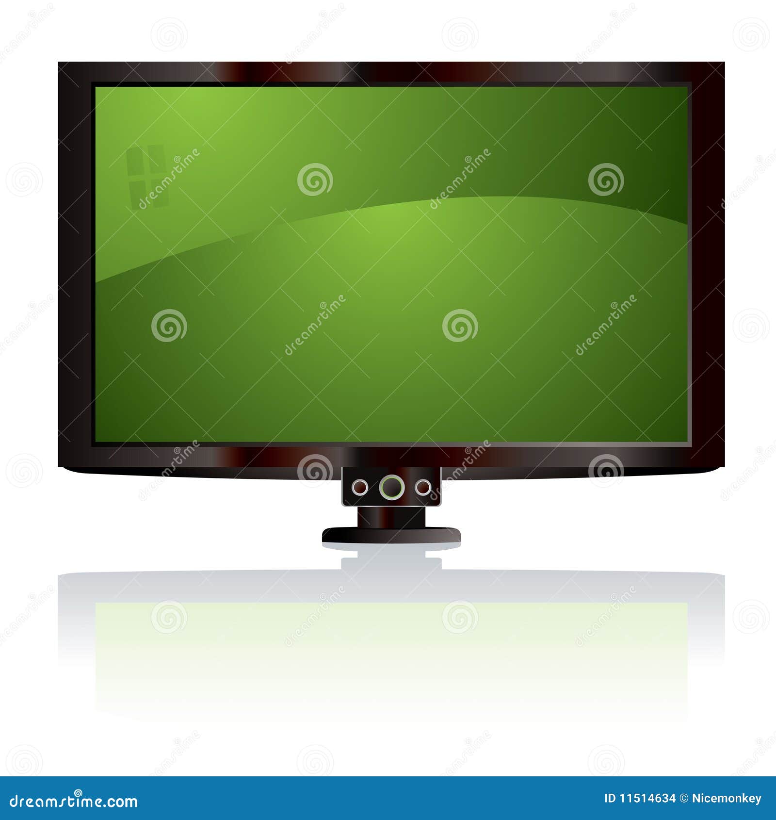 Lcd tv green stock illustration. Illustration of green - 11514634