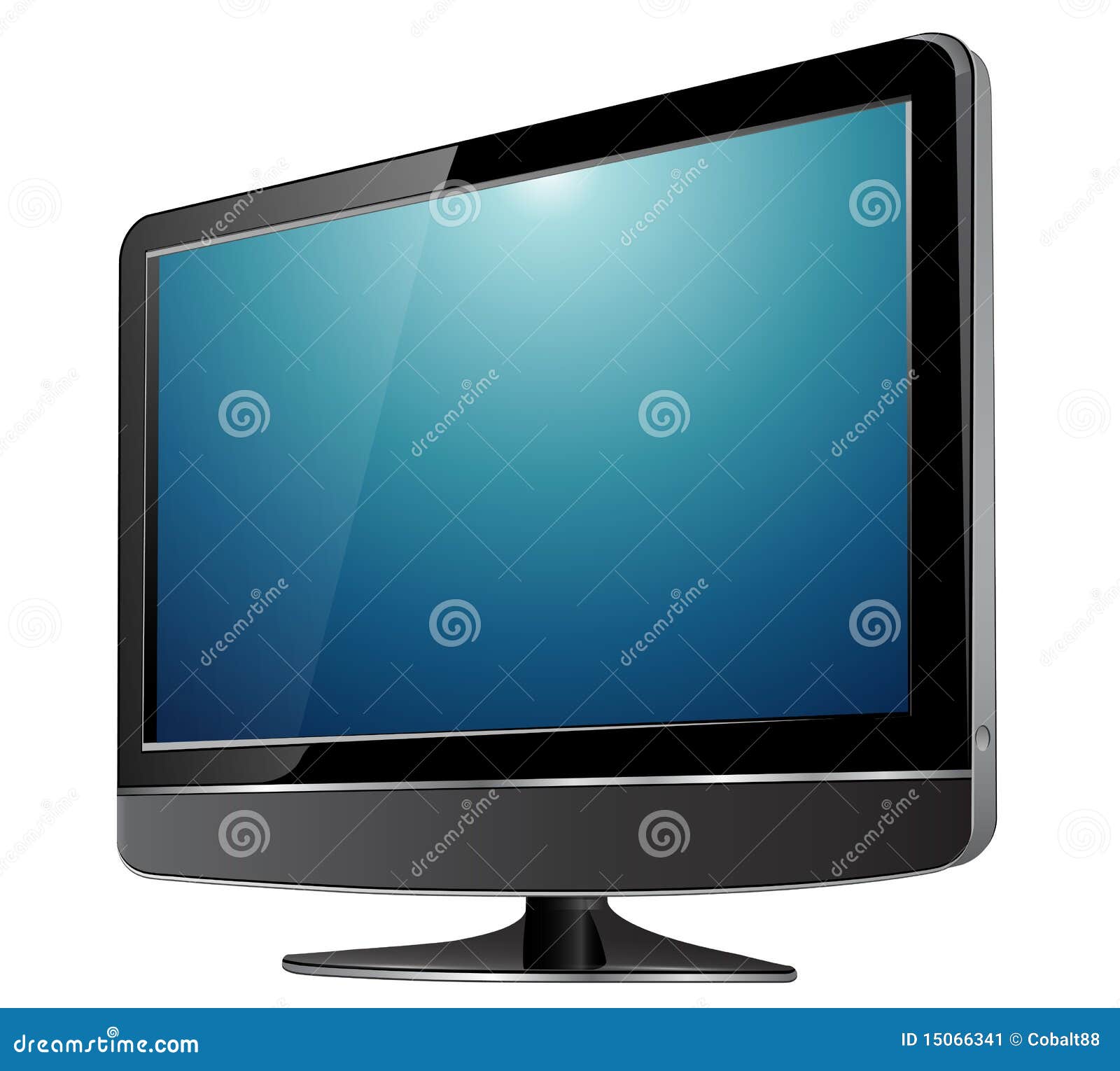 Lcd tv monitor stock vector. Illustration of high, monitor - 15066341