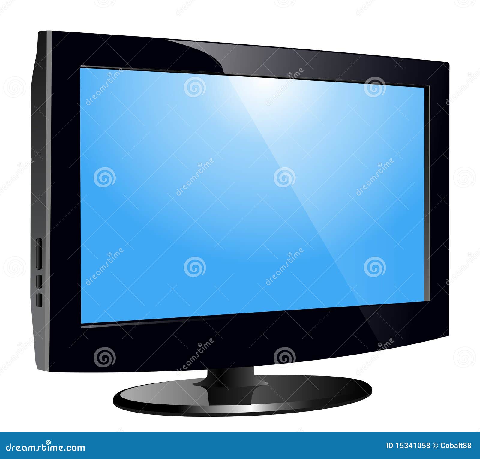 Lcd tv monitor stock vector. Illustration of shape, modern - 15341058