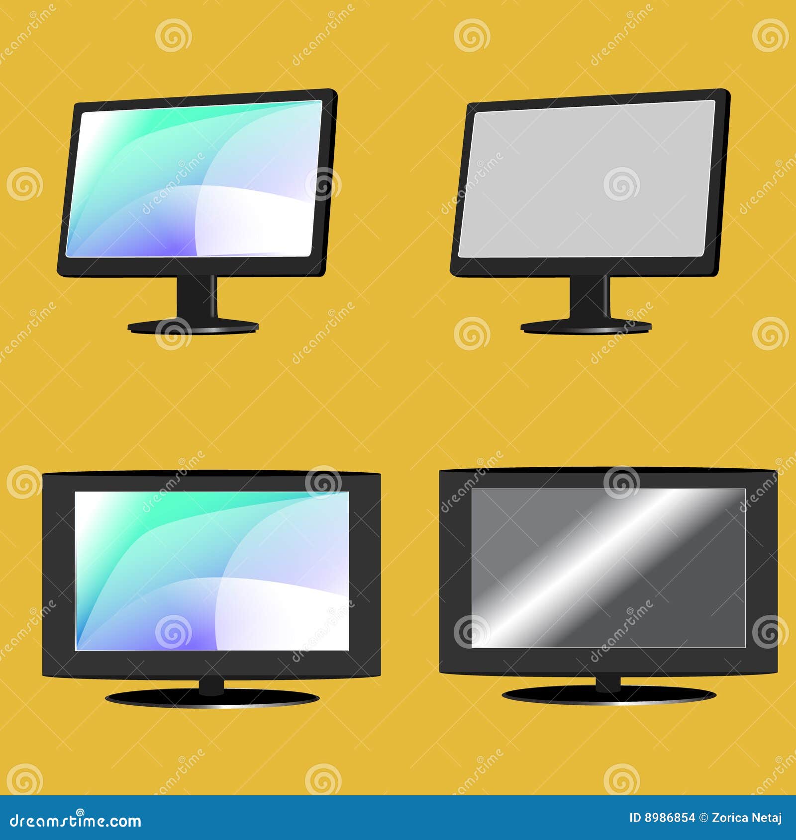 LCD Tv And Monitor Set Picture. Image: 8986854