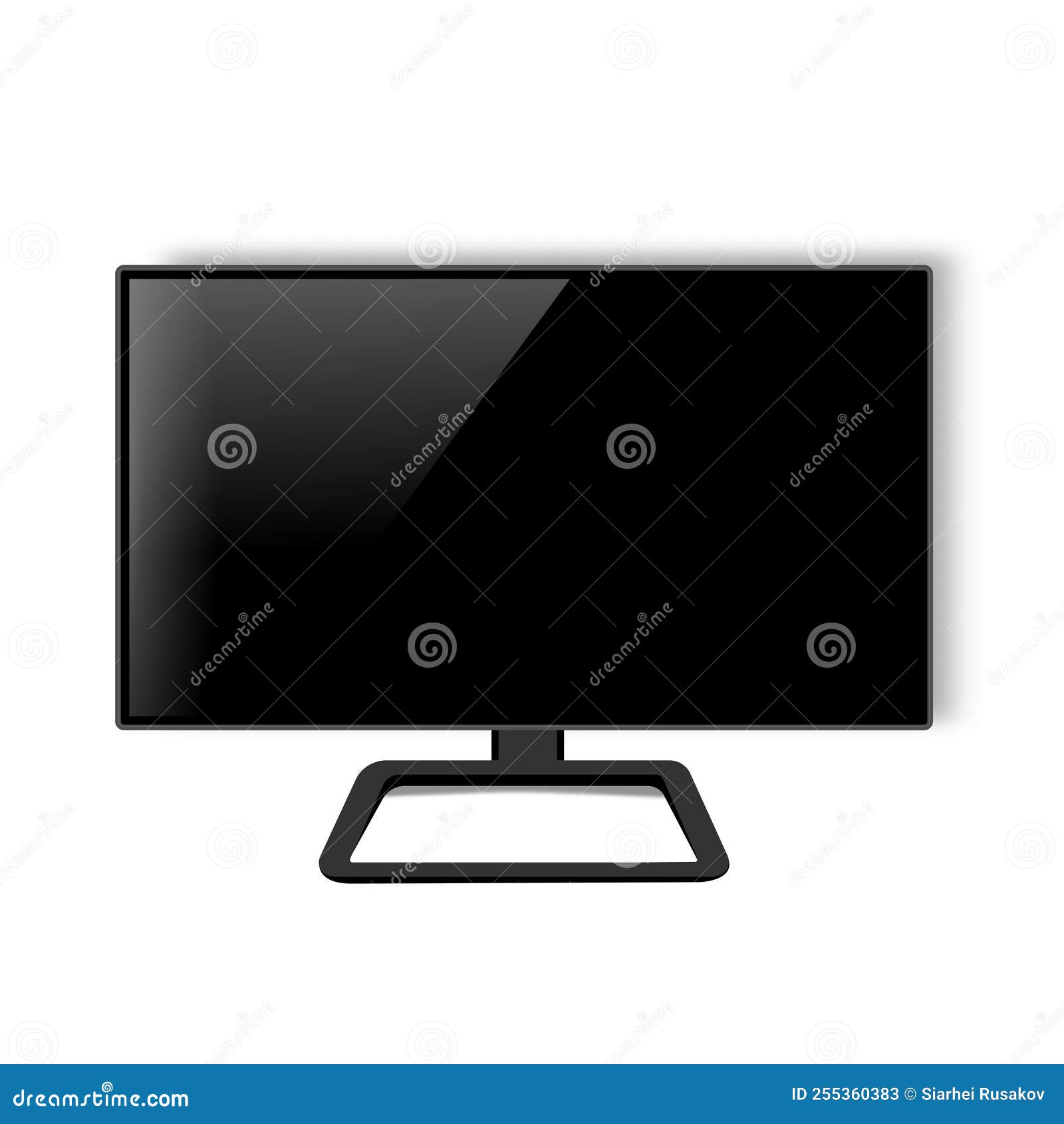 LCD TV with Monitor, Vector. Vector 3D Realistic Design. Stock Vector ...