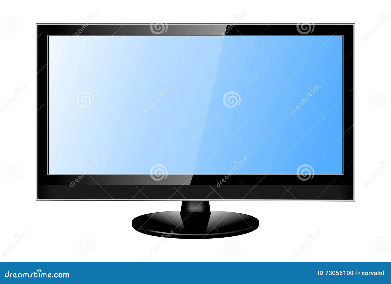 Lcd tv monitor, vector stock vector. Illustration of white - 73055100