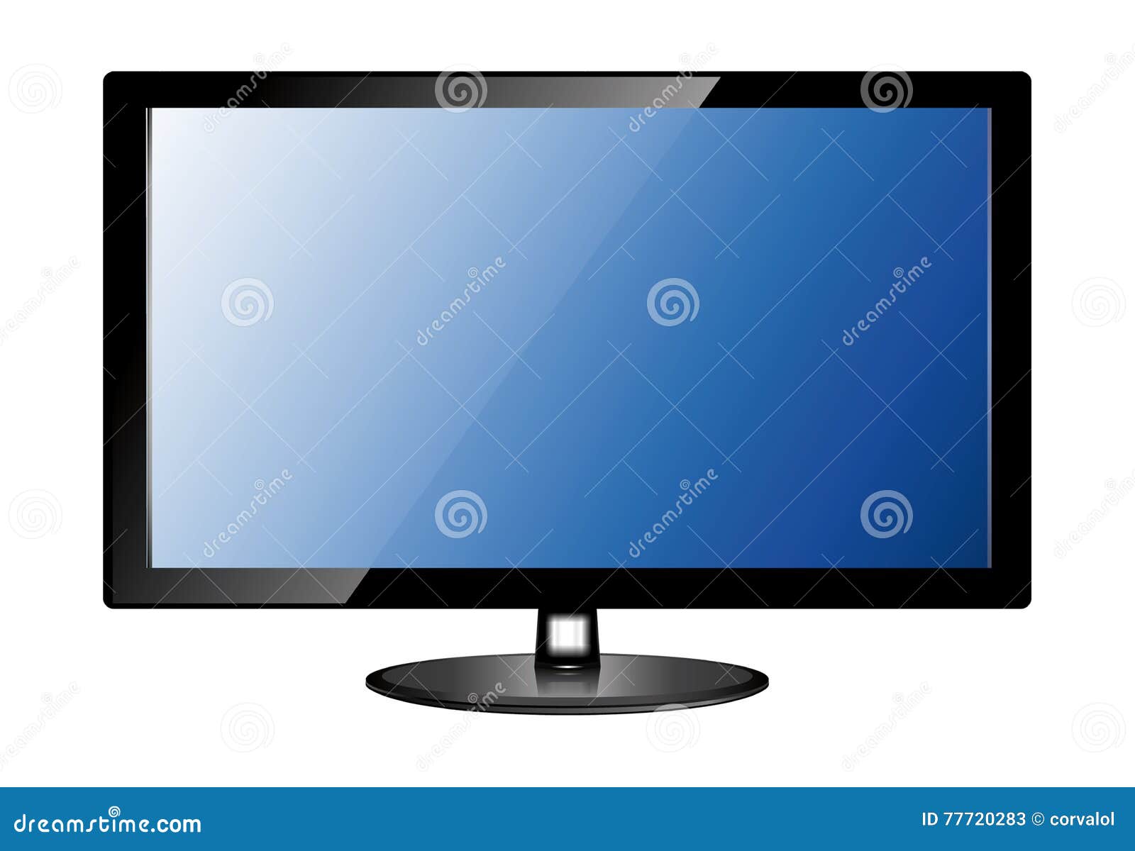 Lcd Tv Monitor, Vector Illustration. Stock Vector - Illustration of ...