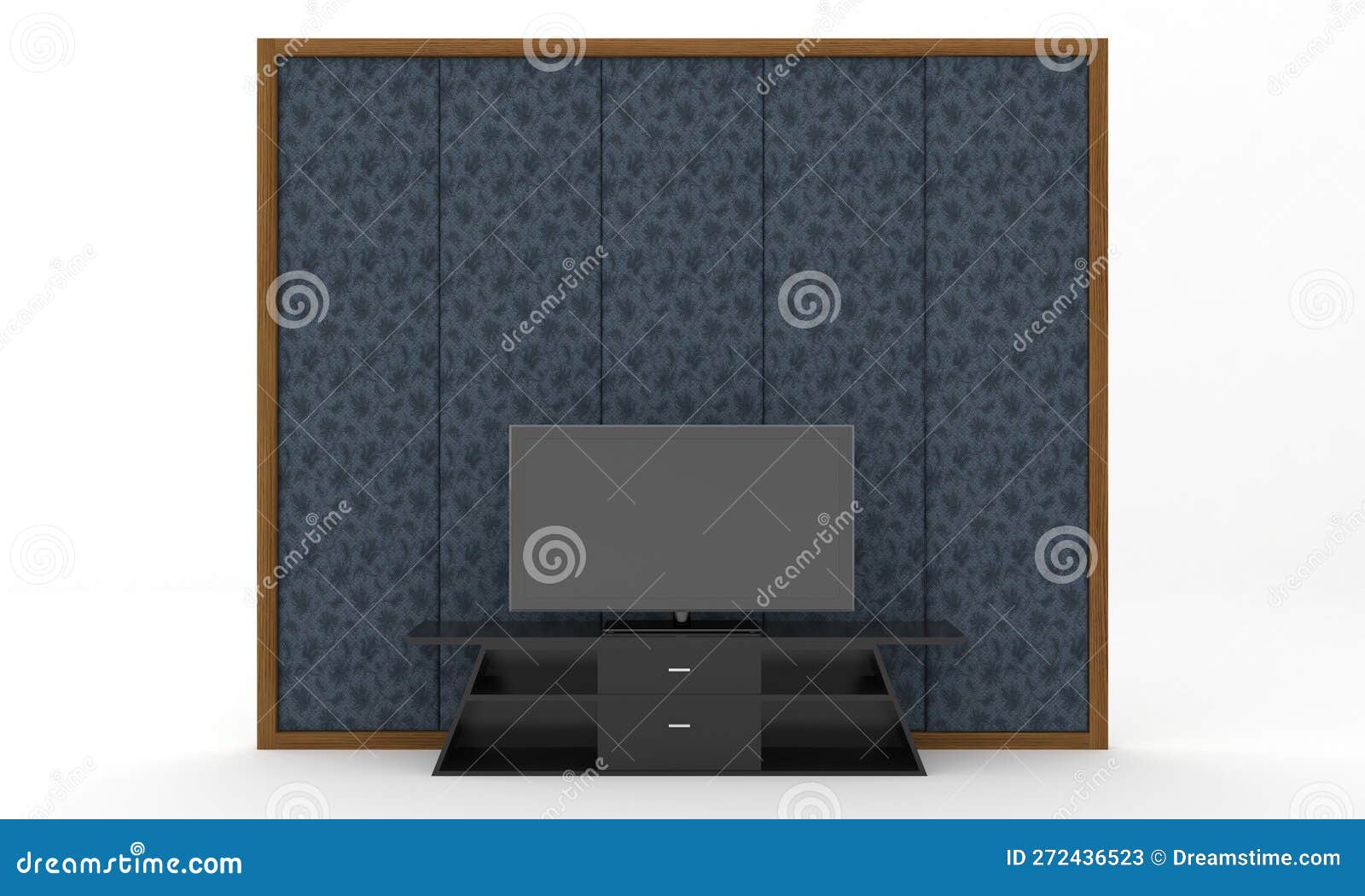 LCD TV Rack Interior Media Wall Stock Illustration - Illustration of ...