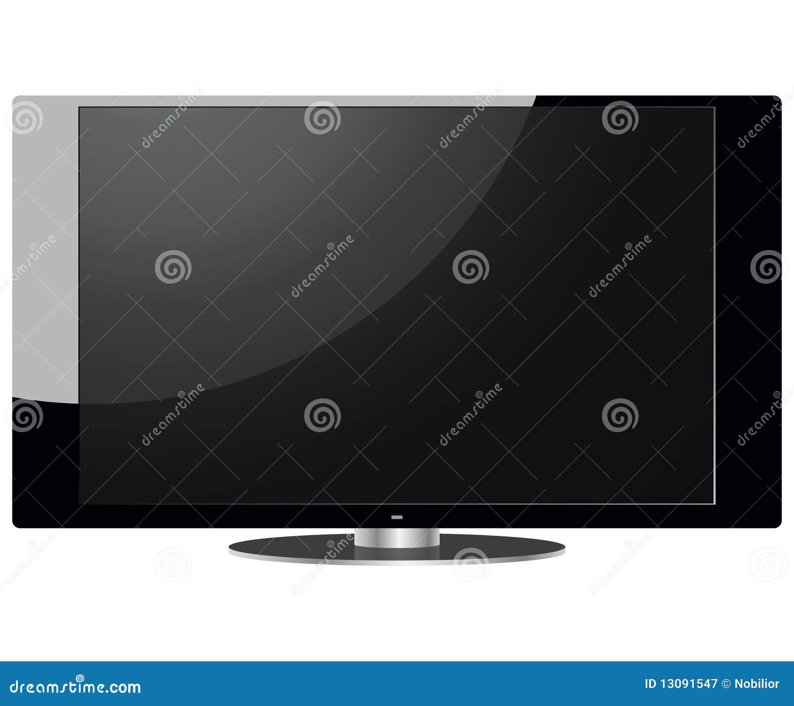 LCD TV set stock vector. Illustration of flat, beautiful - 13091547