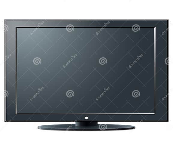 LCD TV set stock vector. Illustration of flat, digital - 13987807