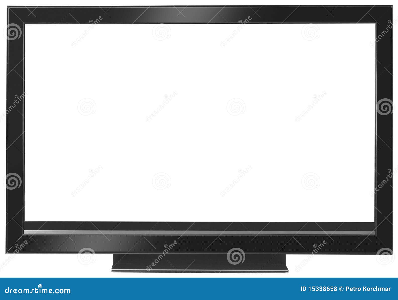 LCD TV & White Screen XXL + Clipping Path Stock Illustration ...