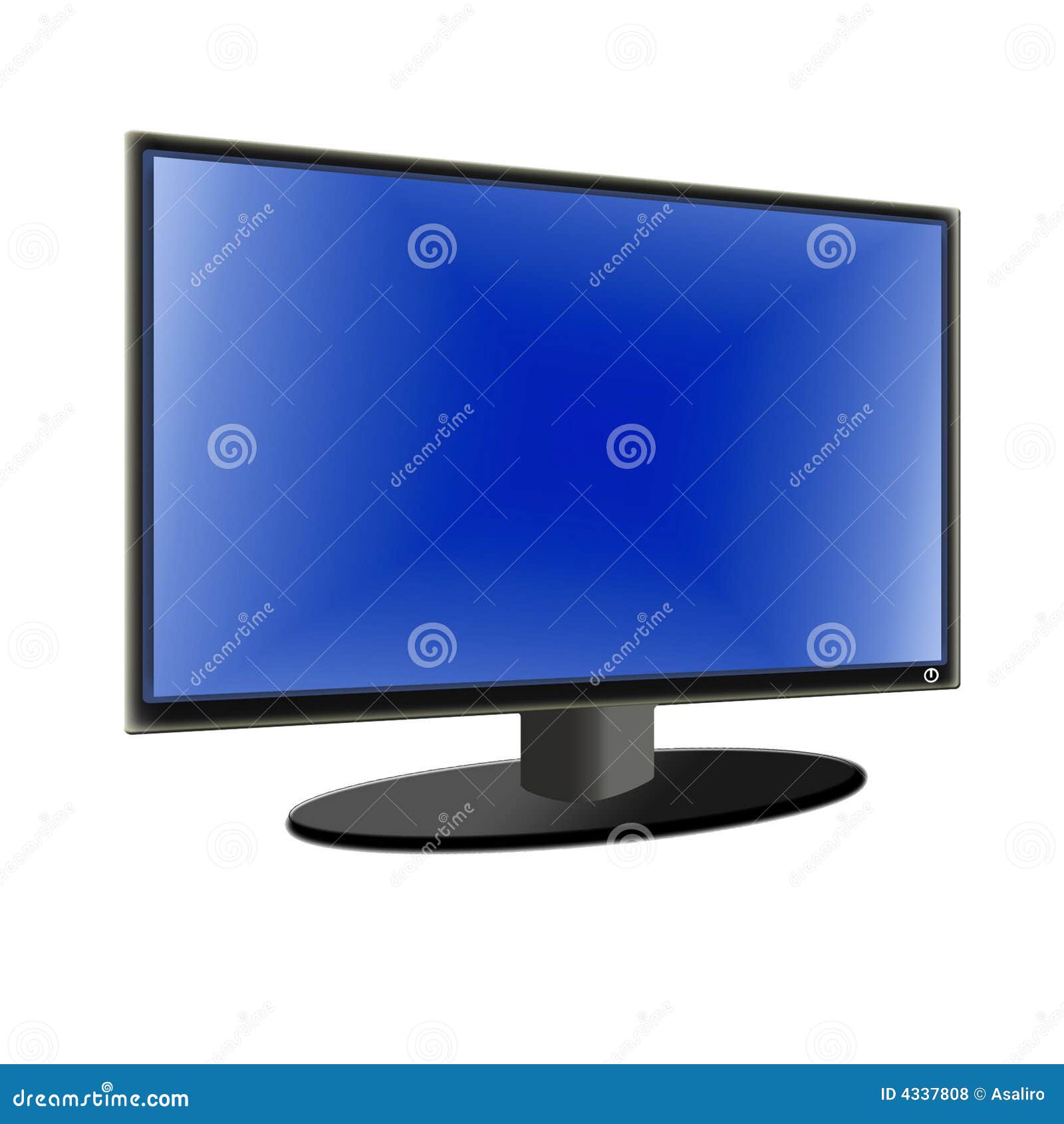 LcdMonitorSide stock illustration. Illustration of flatlcd - 4337808