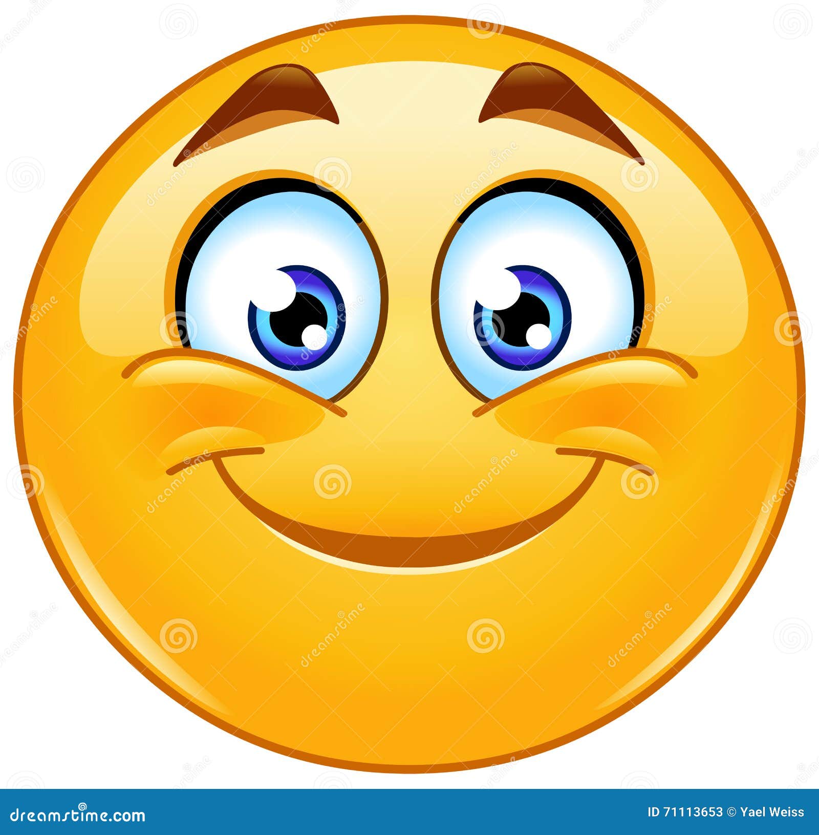 Lächelnder Emoticon Vektor Abbildung - Bild: 71113653