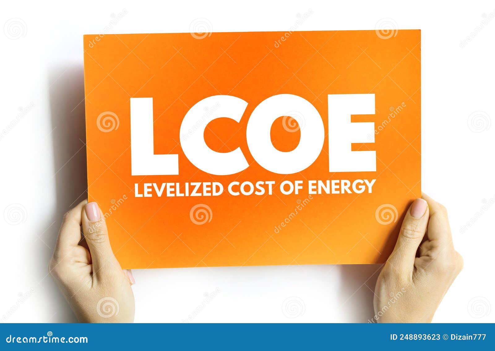 LCOE - Levelized Cost of Energy Acronym on Card, Abbreviation Concept ...