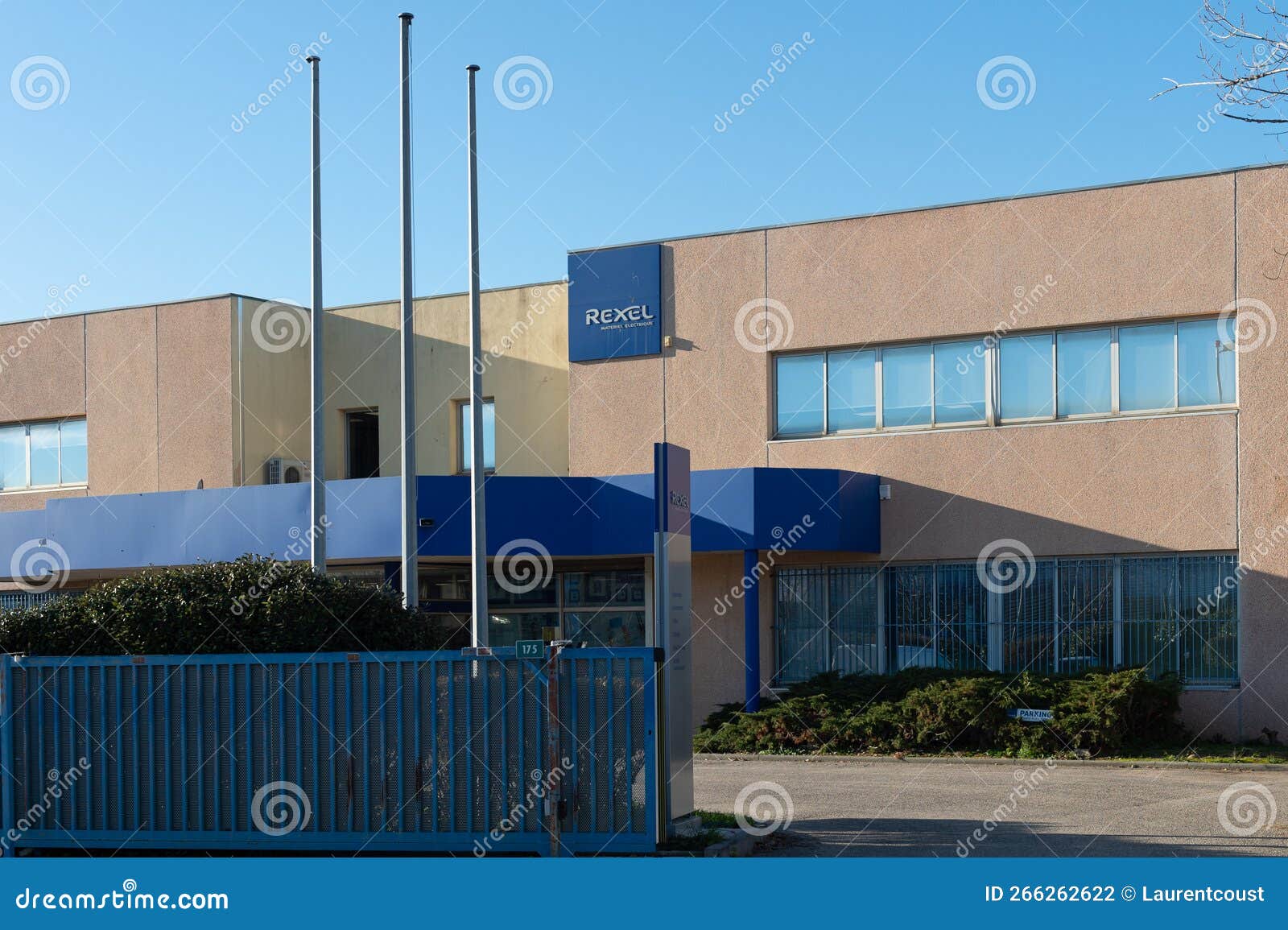 The Rexel company sign editorial photography. Image of france - 266262622