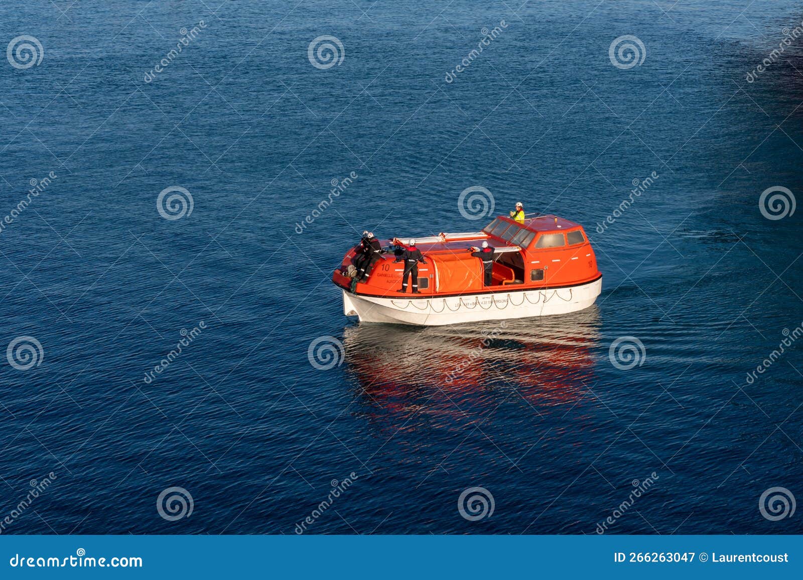 Lifeboat of Ferry Training in Marseille Editorial Photography - Image ...