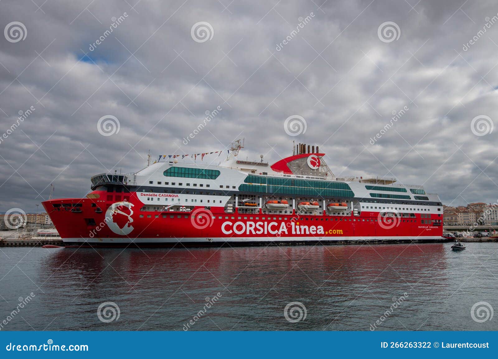 The Red Ferry Named Danielle Casanova Editorial Photography - Image of ...