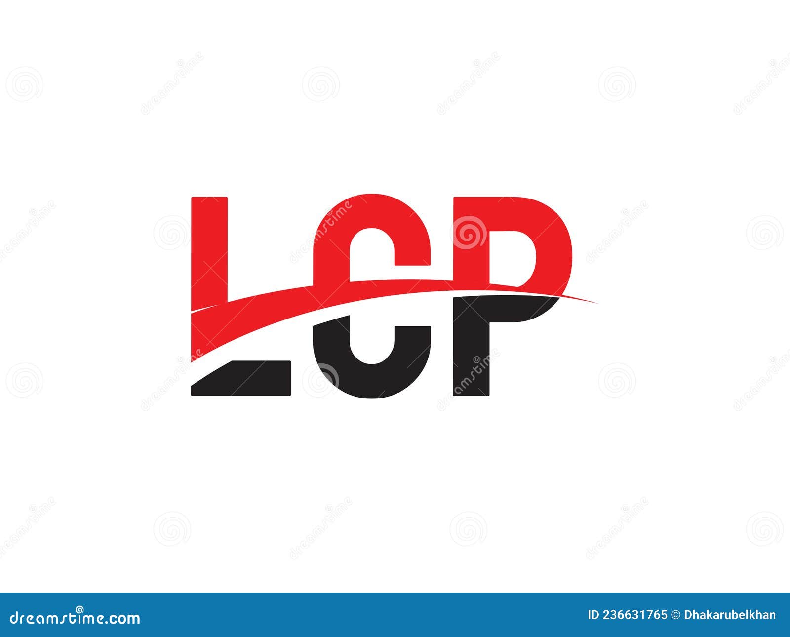 LCp Letter Initial Logo Design Stock Vector - Illustration of black ...