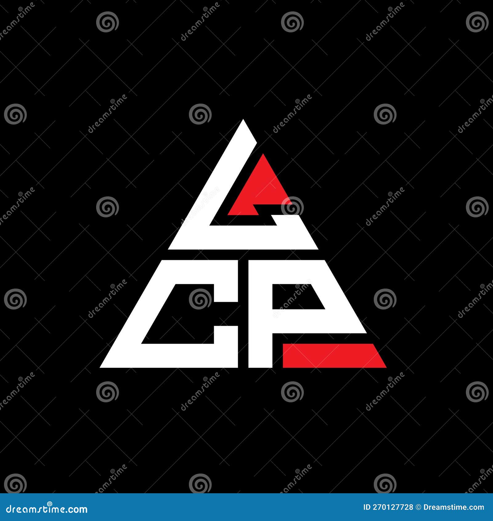 LCP Triangle Letter Logo Design with Triangle Shape. LCP Triangle Logo ...