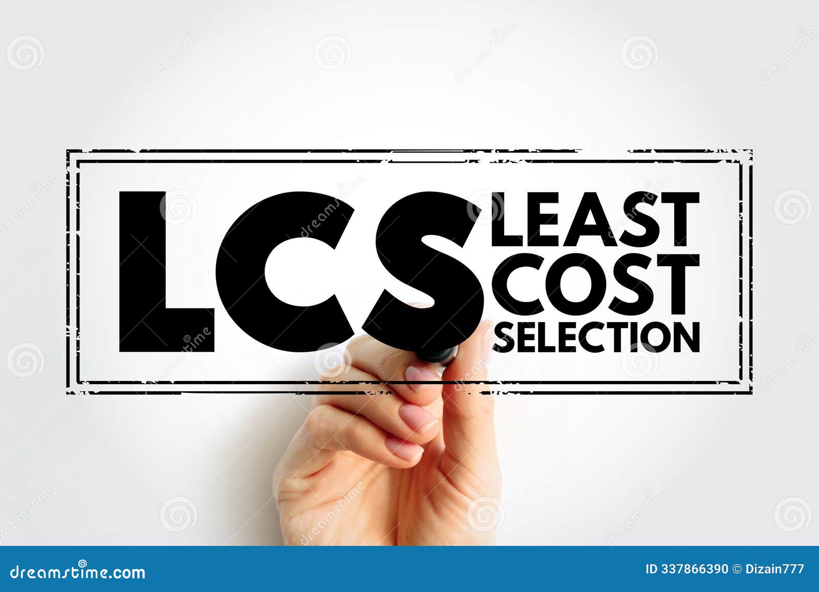 LCS - Least Cost Selection Acronym, Business Concept On Blackboard ...