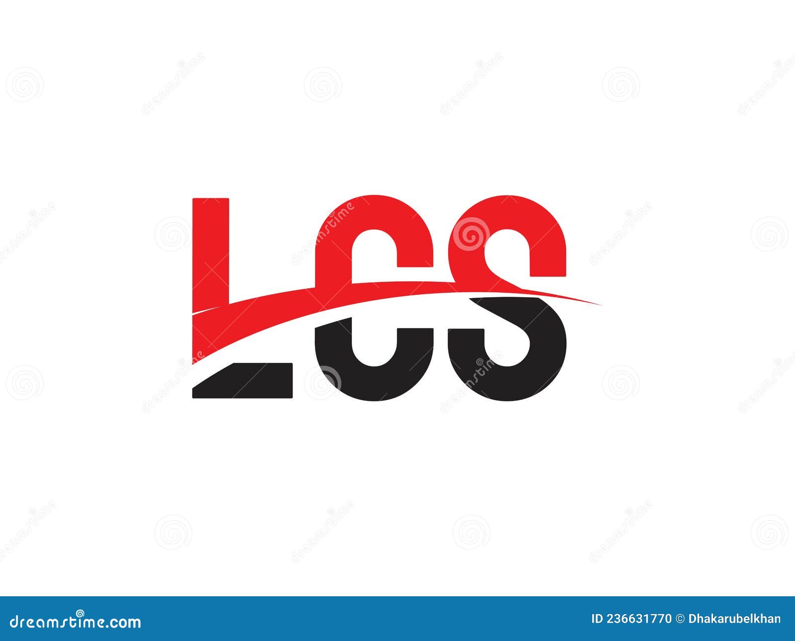 LCS Letter Initial Logo Design Stock Vector - Illustration of font ...